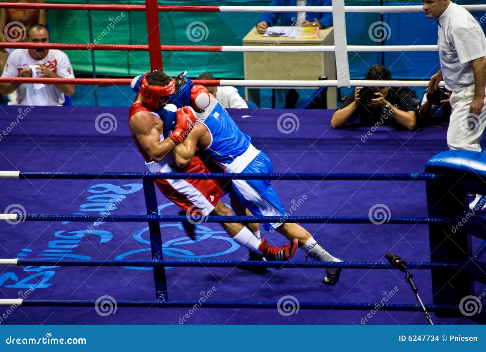 Olympic Boxers Fall during Fight Editorial Stock Image - Image of ...