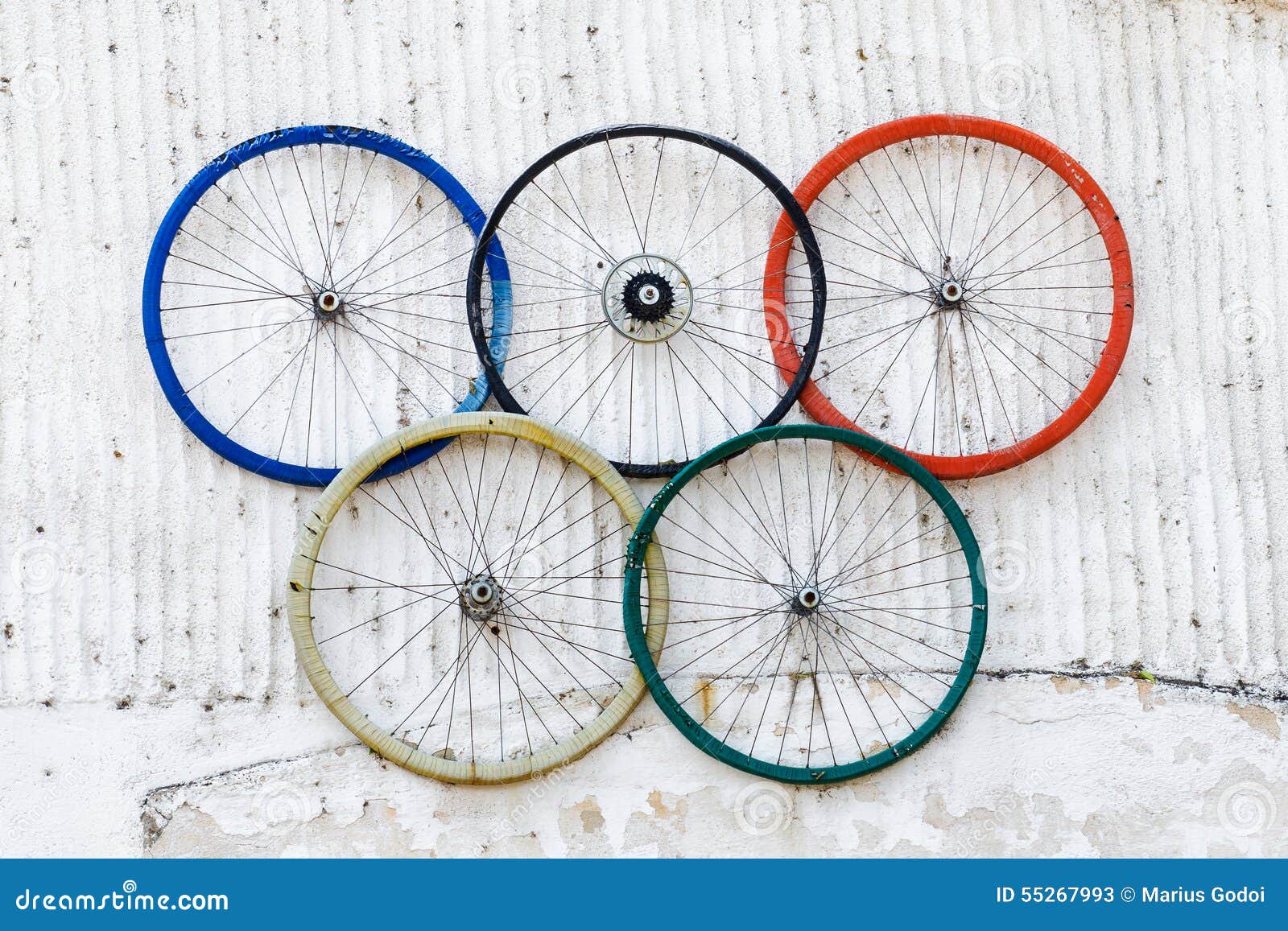 Olympic circles stock image. Image of colored, bicycle - 55267993