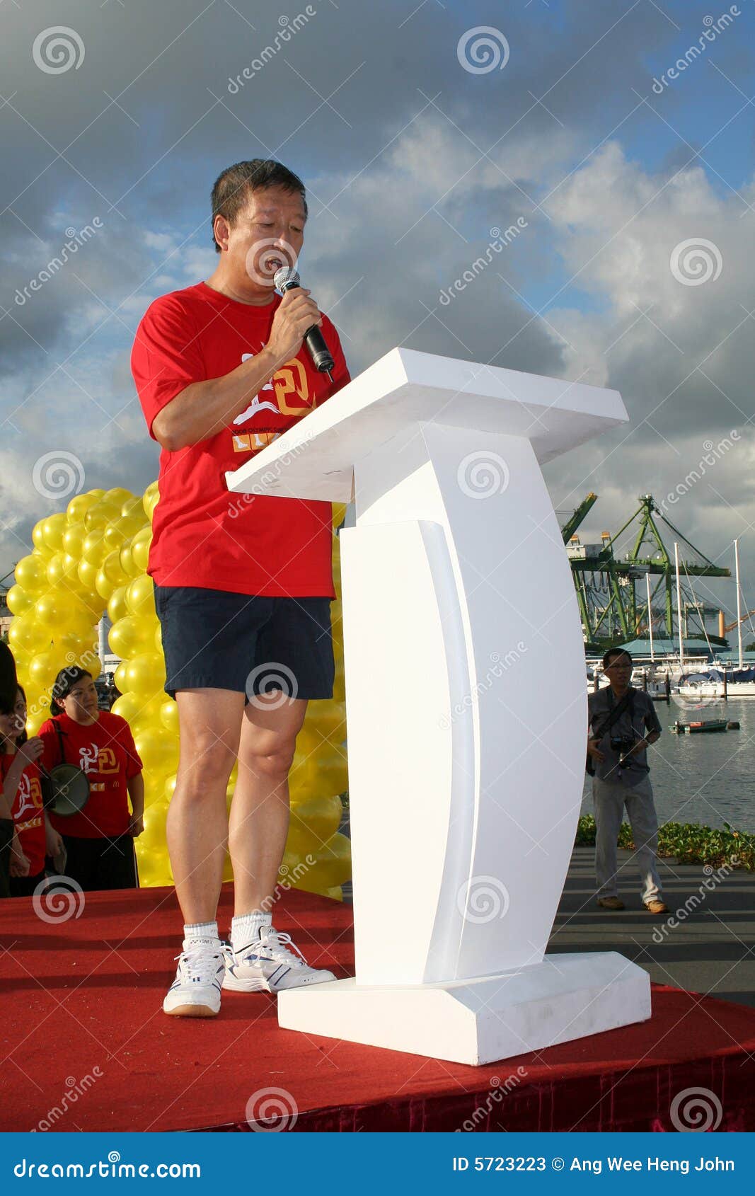 The Guy On The Podium Of The Olympic Stadium Panathinaikos, Athens ...