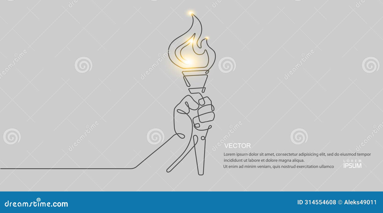 Olympic Fire. Sports Cup. Line Drawing.Vector Illustration Stock Vector ...