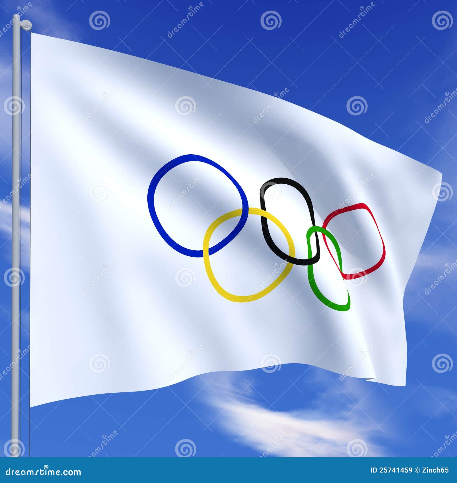 Olympic flag editorial stock image. Illustration of heaven - 25741459