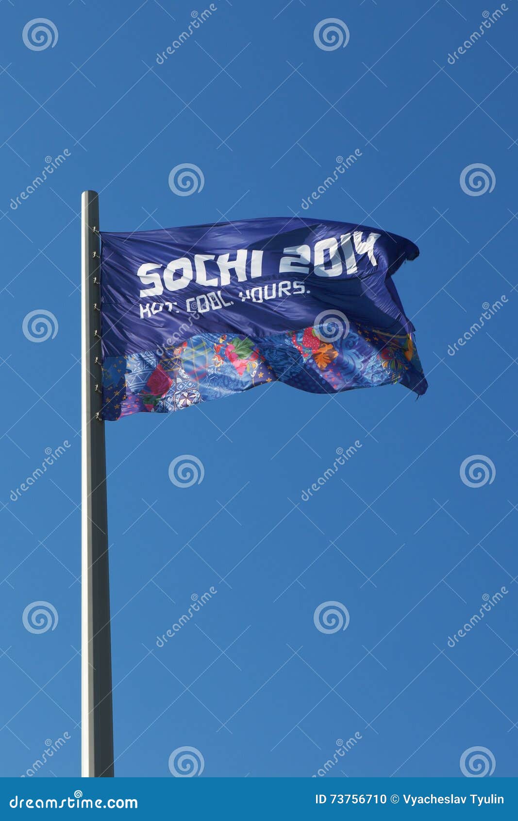 The Olympic flag editorial image. Image of tourist, sochi - 73756710