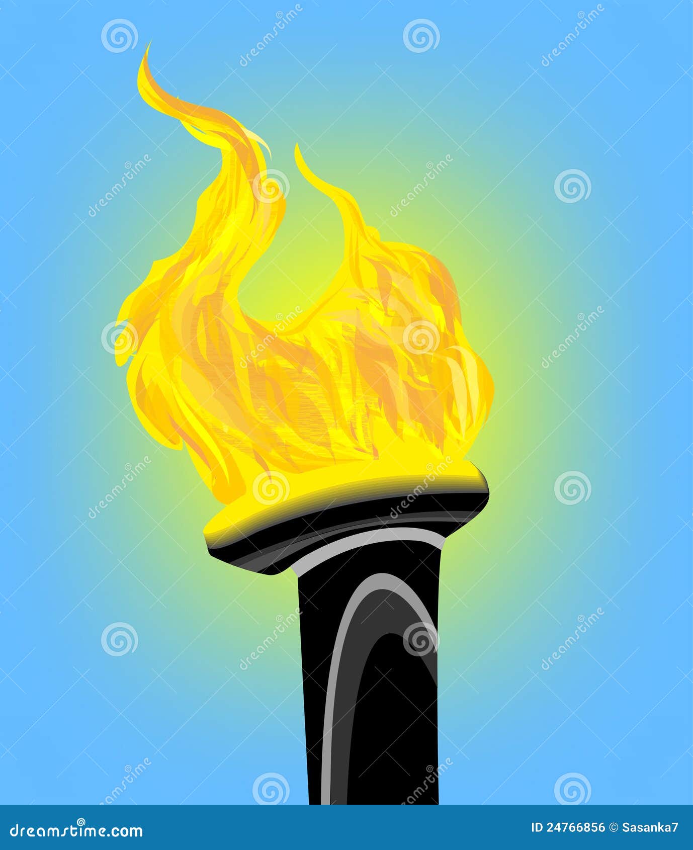 Olympic flame stock illustration. Illustration of green - 24766856