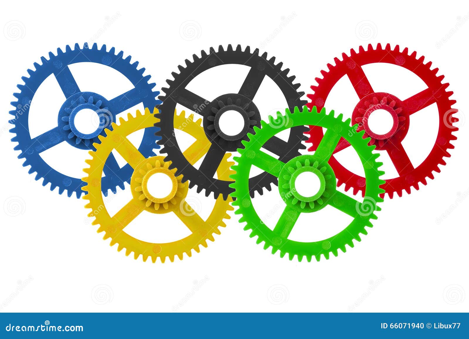 Olympic Games Logo Cogwheels Stock Photo - Image of five, round: 66071940