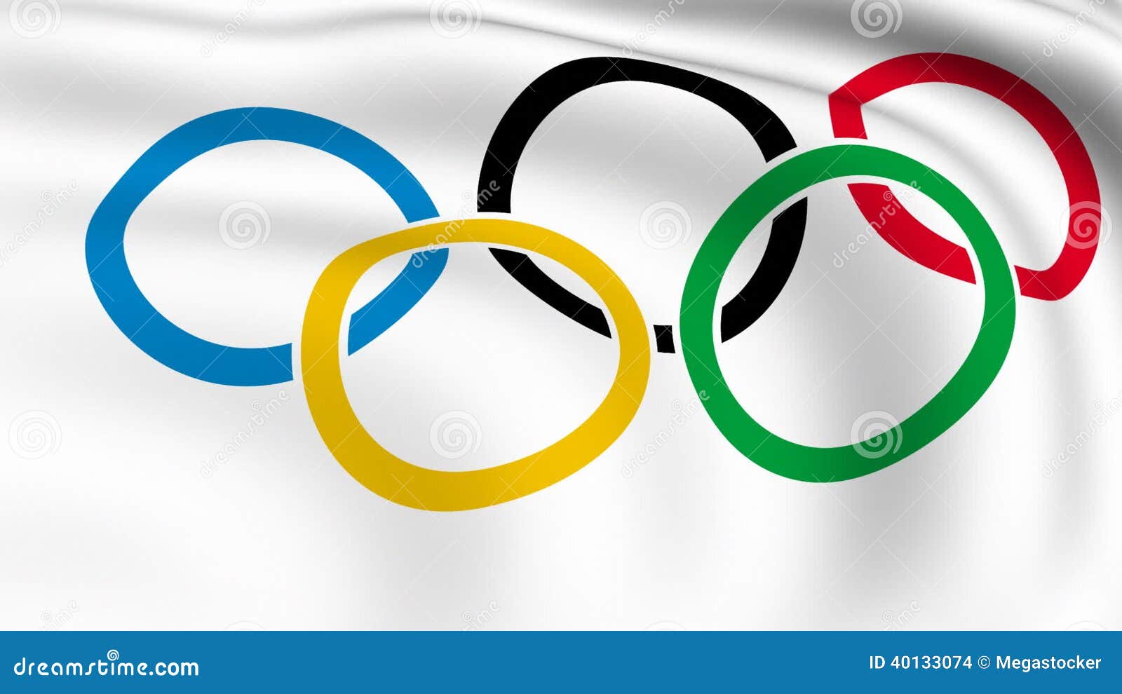 Olympic Games Official Flag Stock Footage - Video of looped, black ...