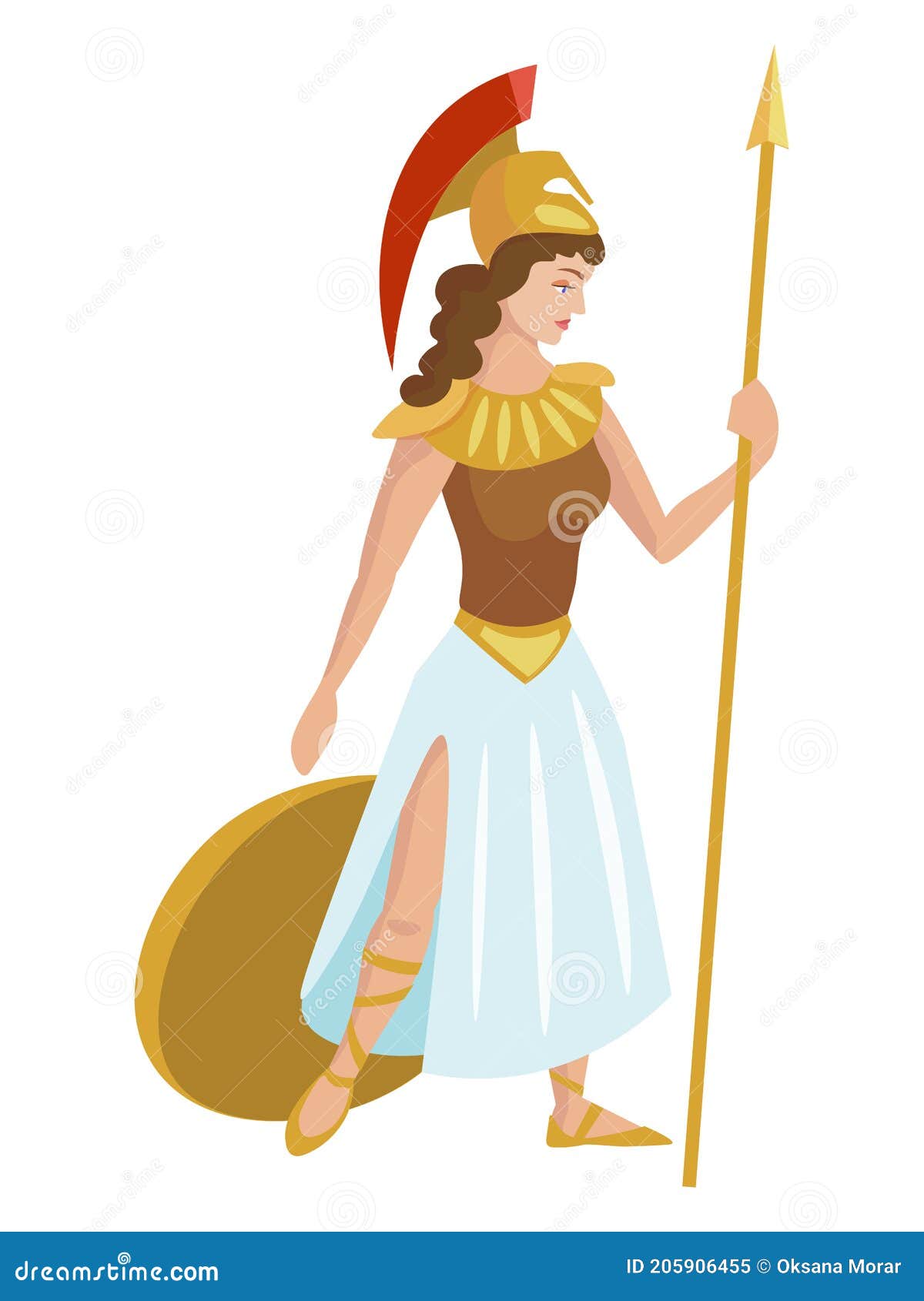 Cartoon Goddess Athena