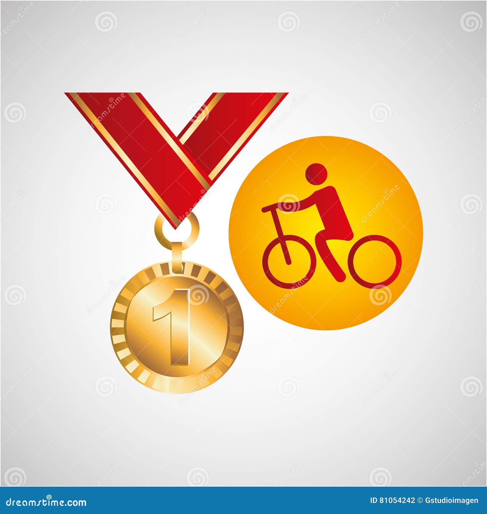 Olympic Gold Medal Cycling Icon Stock Vector - Illustration of olympic ...
