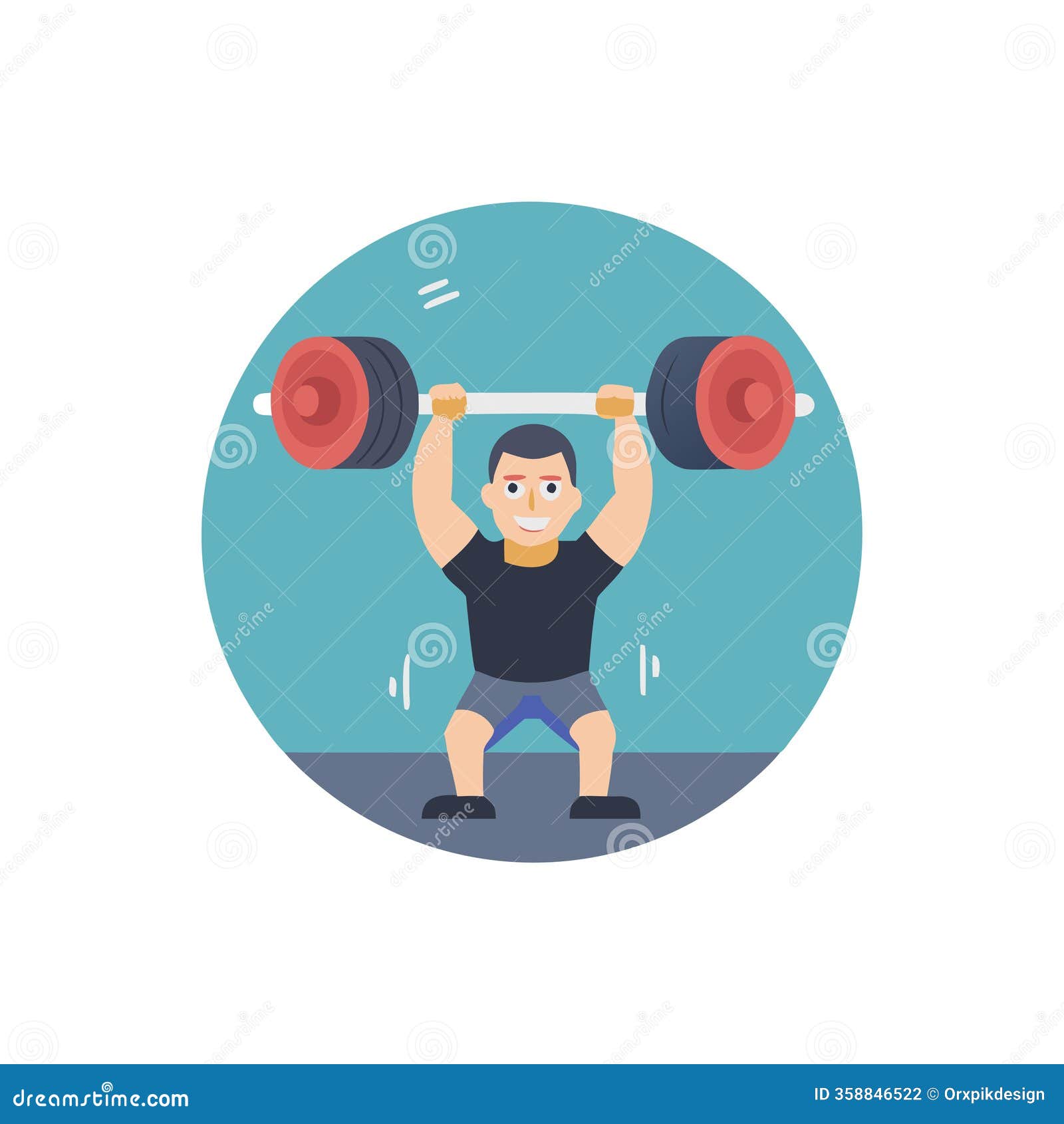 Lifting Technique. Safe Posture Lifted-up And Squat Heavy Cargo ...