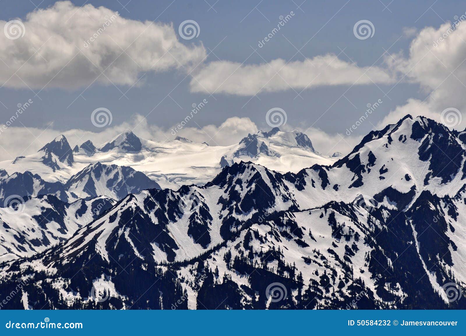 Olympic National Park Mountain Range Stock Photo - Image of outdoor ...