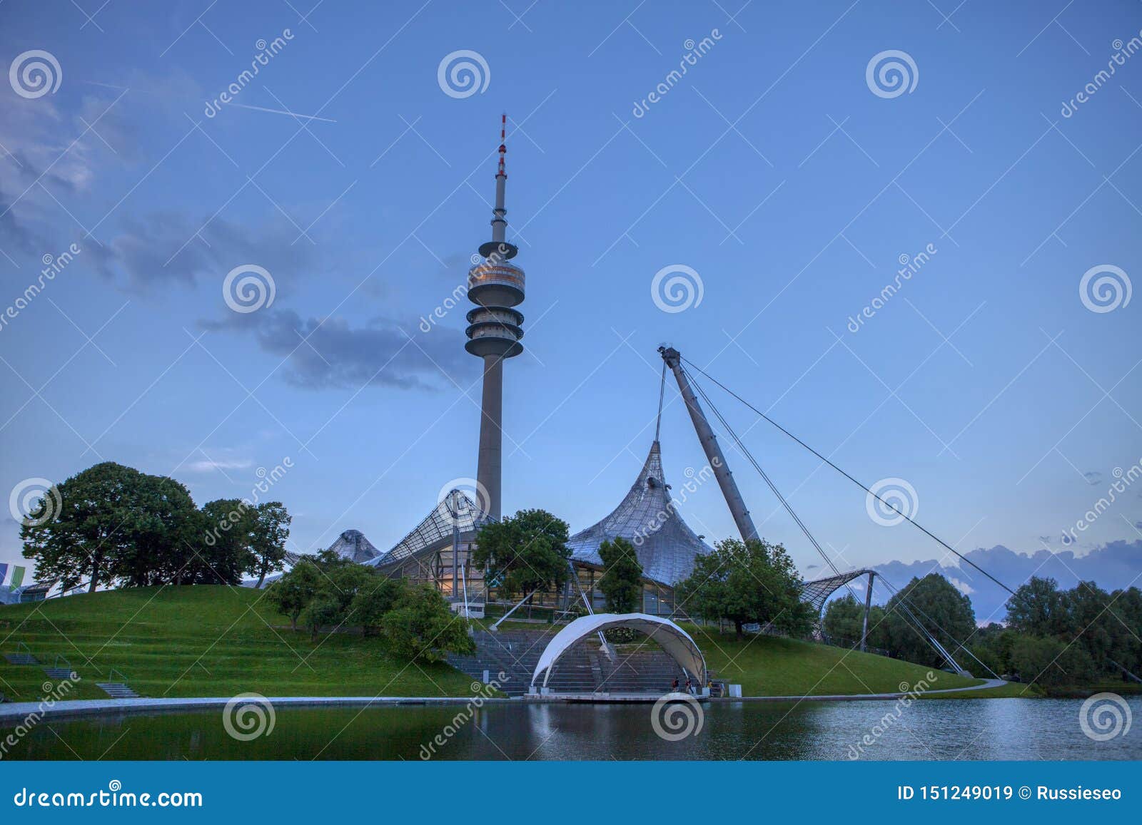 Tower in Munich stock image. Image of panorama, park - 151249019