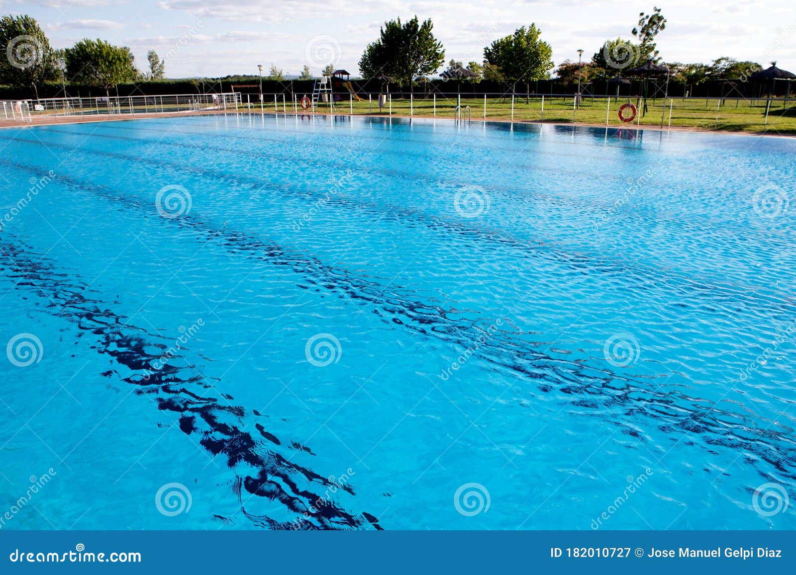 Olympic Pool with a Blue Water Stock Image - Image of vacation ...
