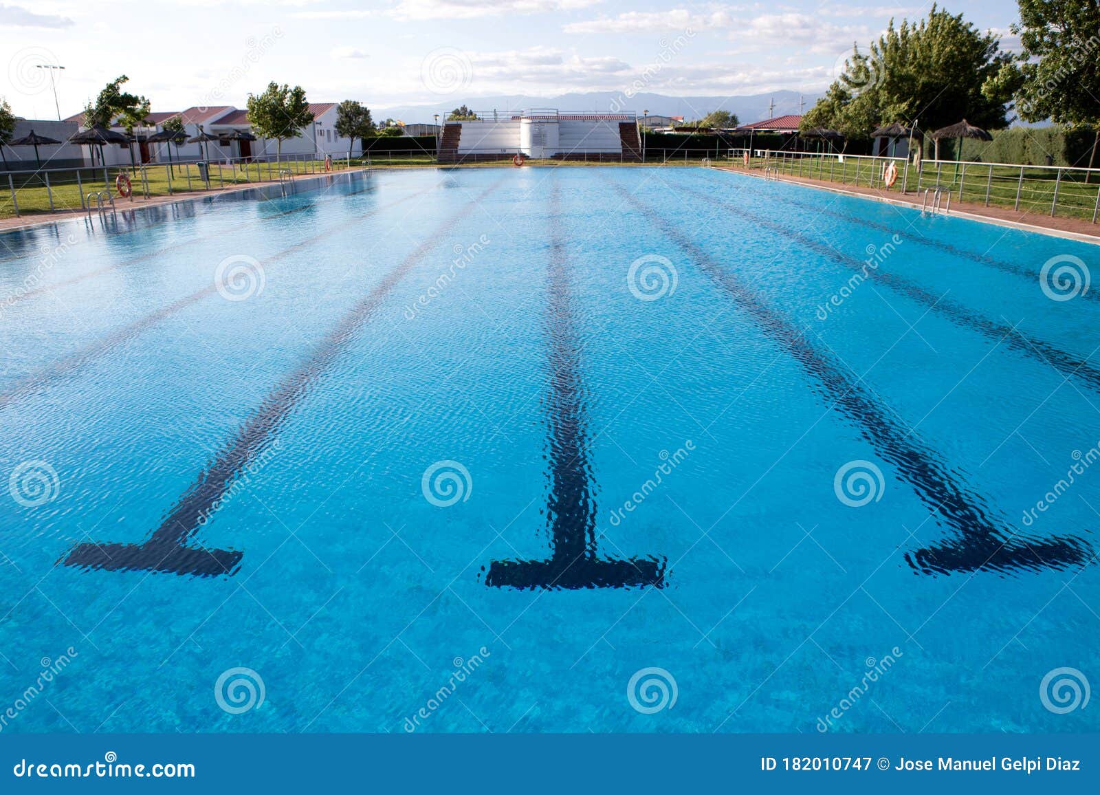 Olympic Pool with a Blue Water Stock Image - Image of poolside, olympic ...