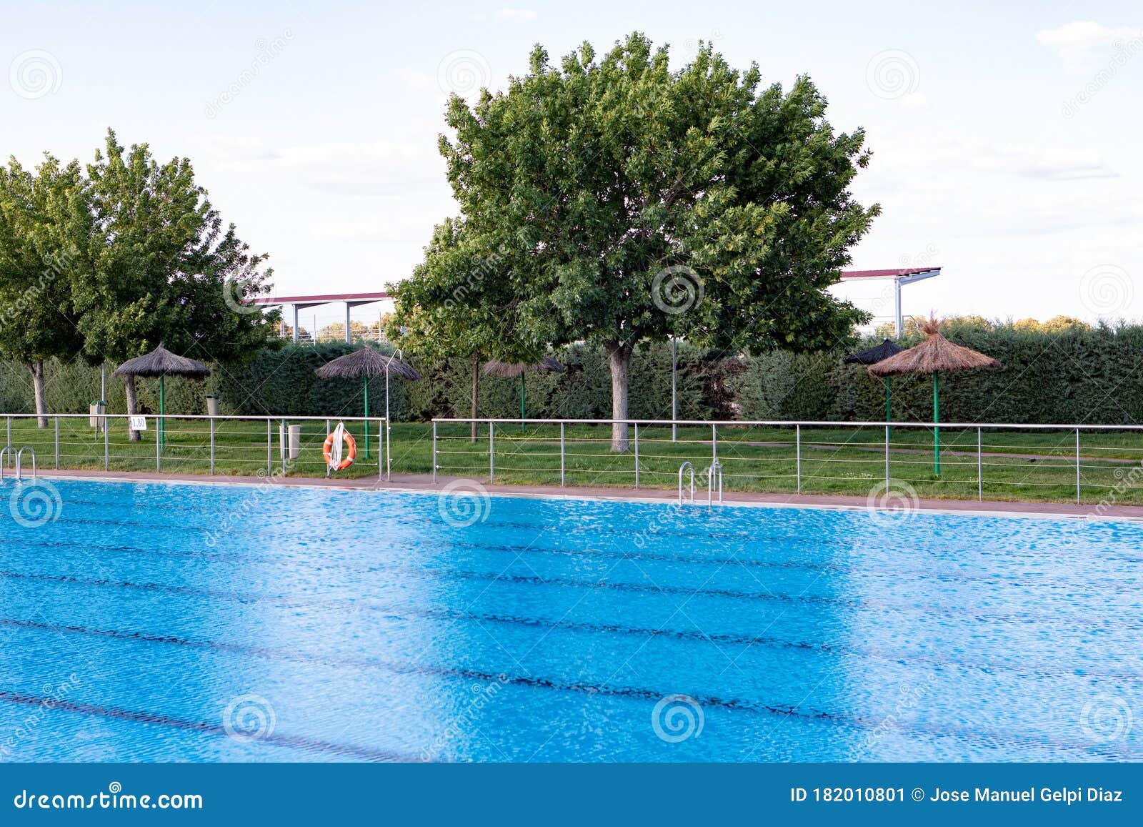 Olympic Pool with a Blue Water Stock Image - Image of olympic, sunny ...