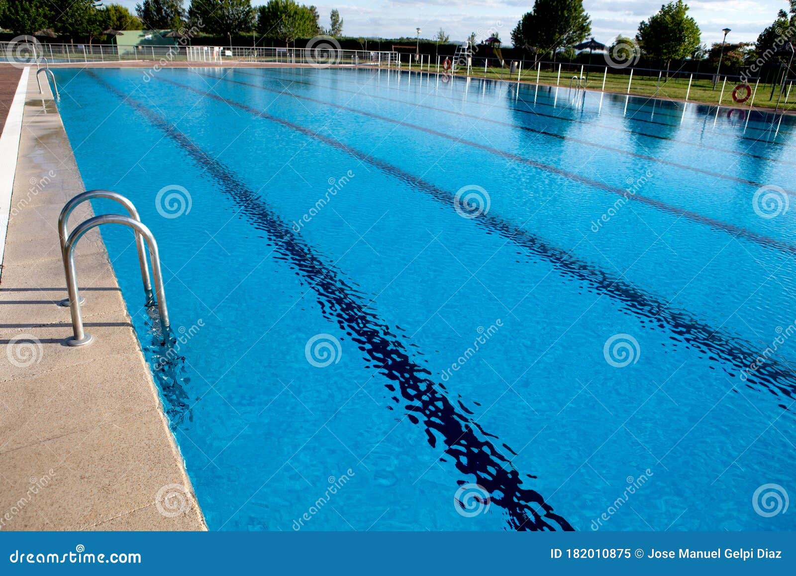 Olympic Pool with a Blue Water Stock Image - Image of tranquil, olympic ...