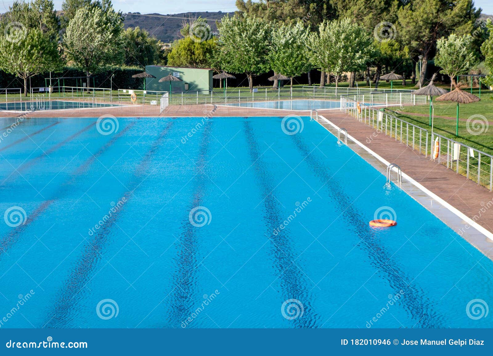 Olympic Pool with a Blue Water Stock Photo - Image of swimming ...