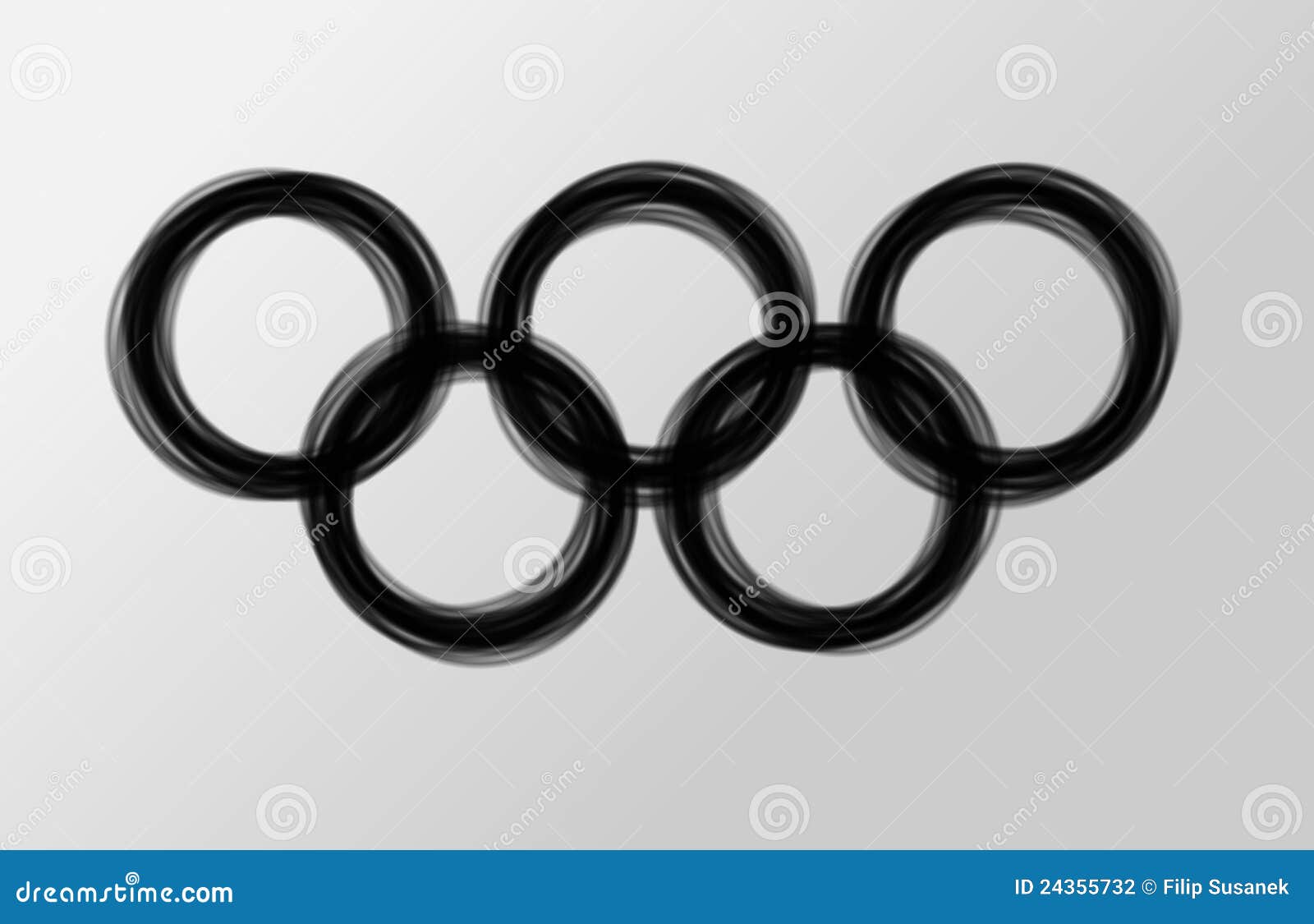 The Olympic Rings Sculpted In Metal On A Black Background Royalty-Free ...