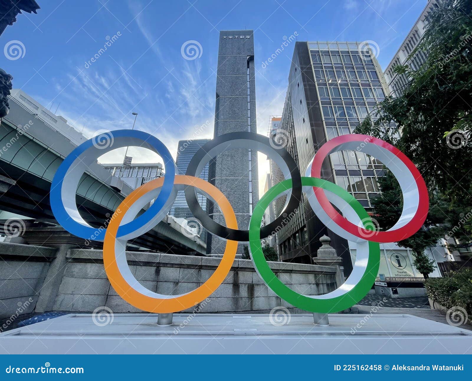 Olympic Rings in Tokyo, Nihonbashi Editorial Stock Photo - Image of ...