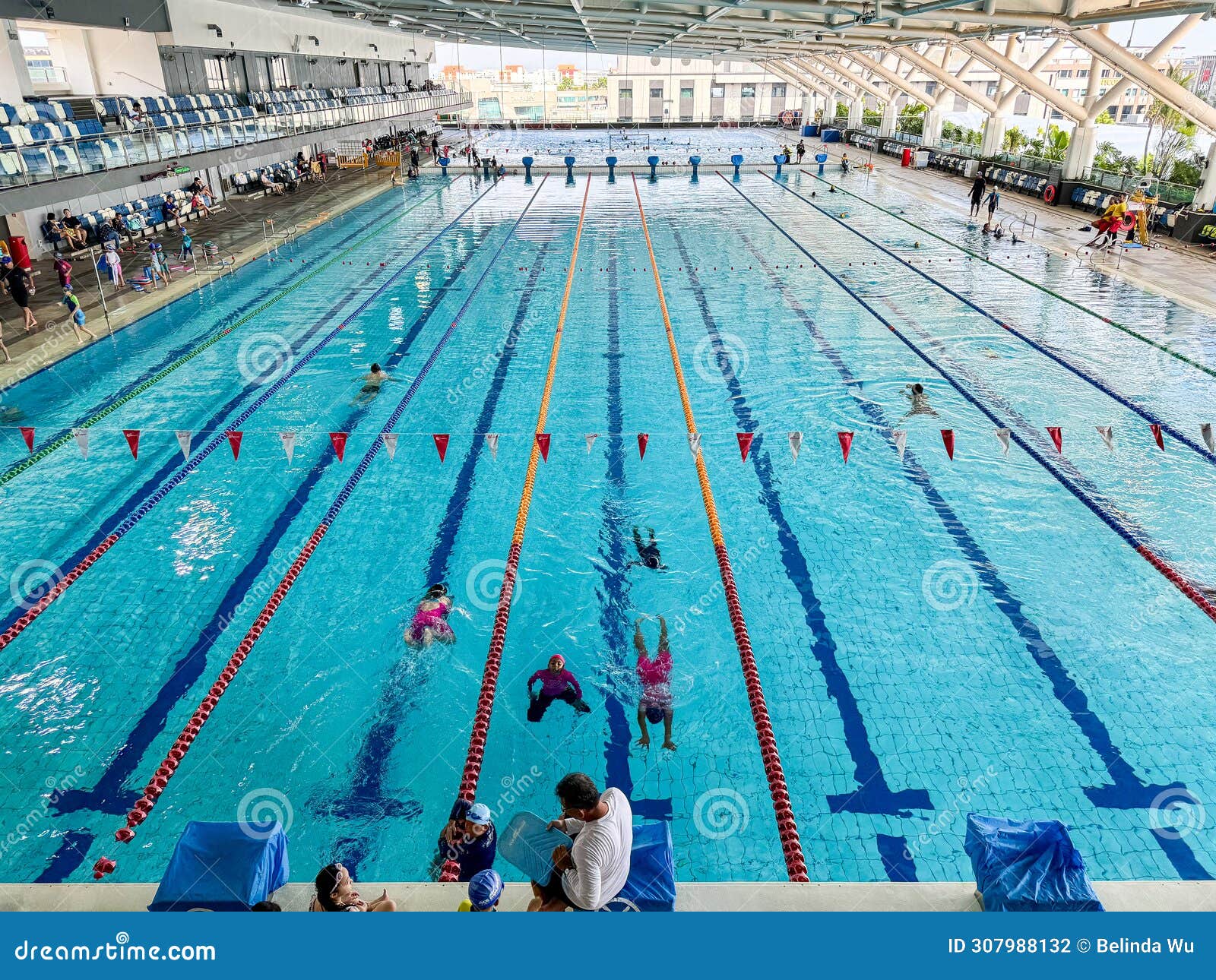Indoor swimming pool editorial photography. Image of swimming - 307988132