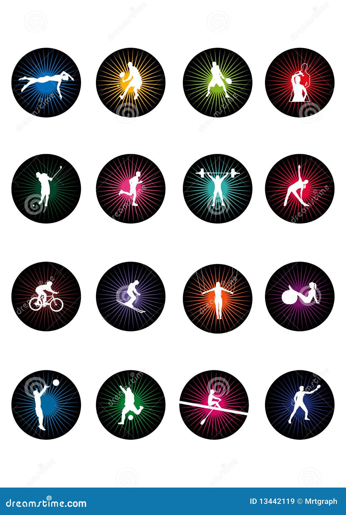 Olympic sports figures stock vector. Illustration of vector - 13442119