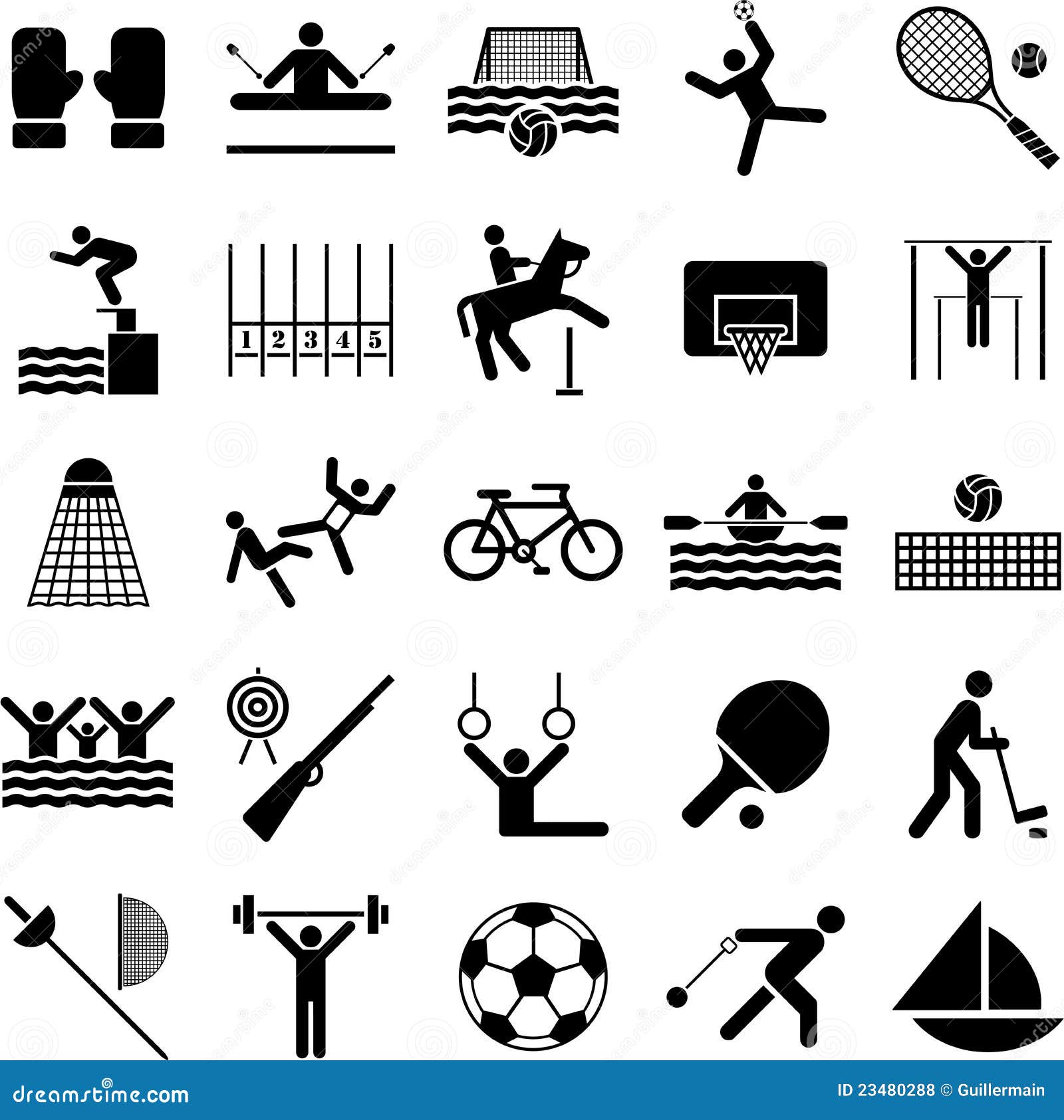 Olympic Sports Icons Royalty Free Stock Photos - Image: 23480288
