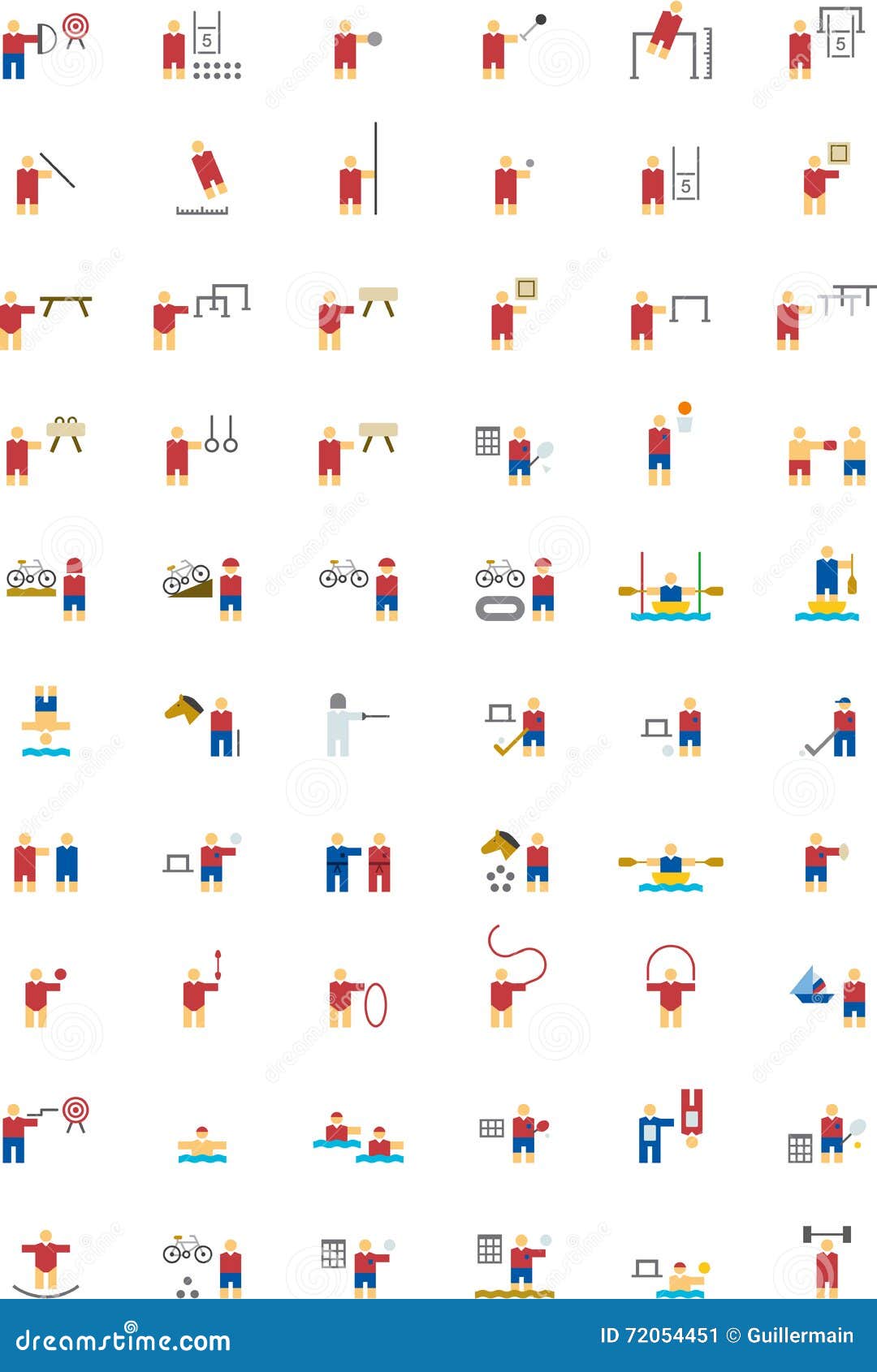 Olympic Sports Vector Line Icons Set. Track, Field, Swimming, Soccer ...