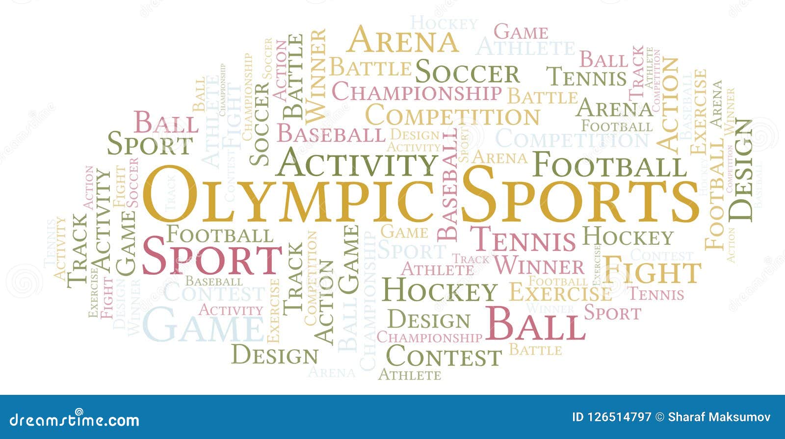 Olympic Sports word cloud. stock illustration. Illustration of contest ...