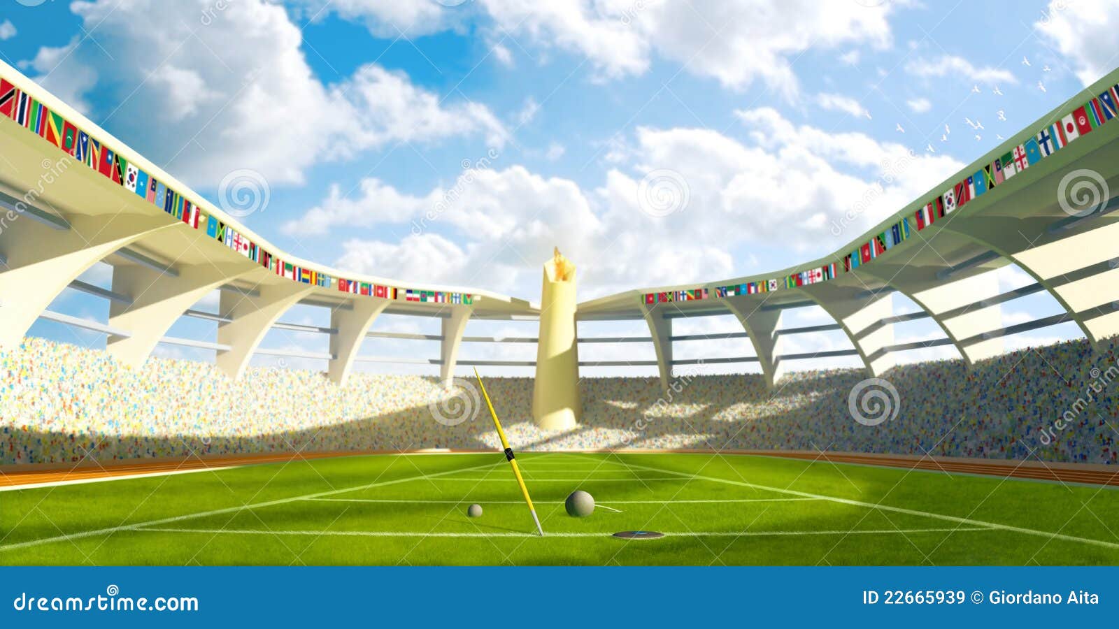 Olympic Stadium - Olympic Disciplines of Launch Stock Illustration ...