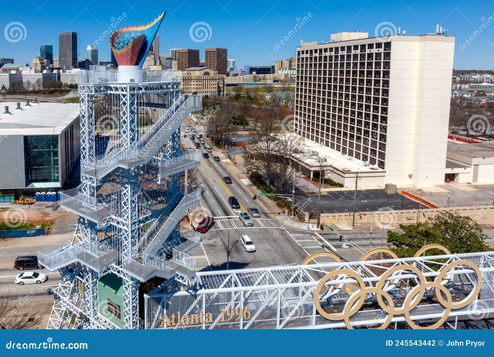 Olympic Structure and Downtown Editorial Photography - Image of real ...