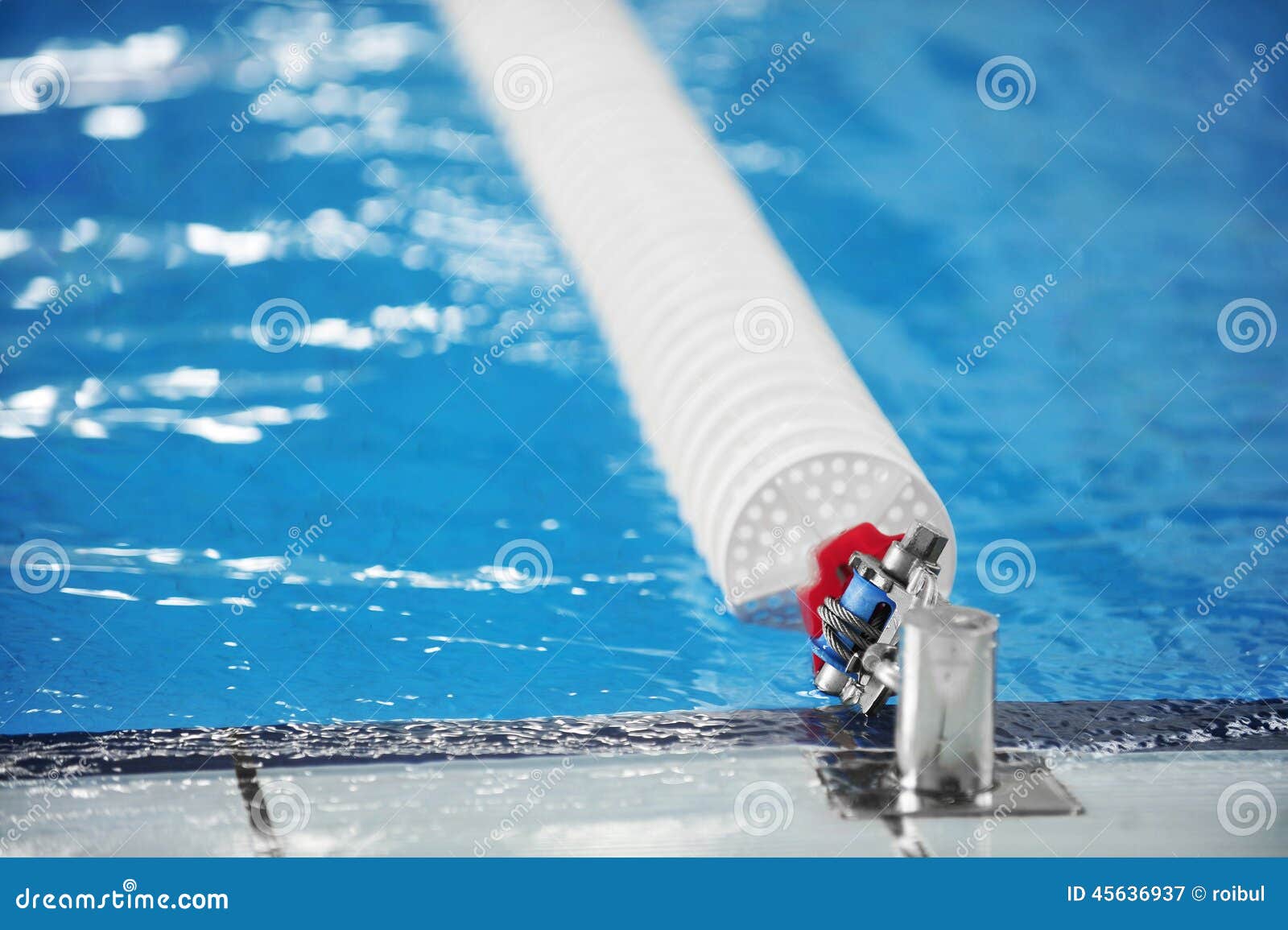 Olympic Swimming Pool Lane Divider Stock Image - Image of indoor ...