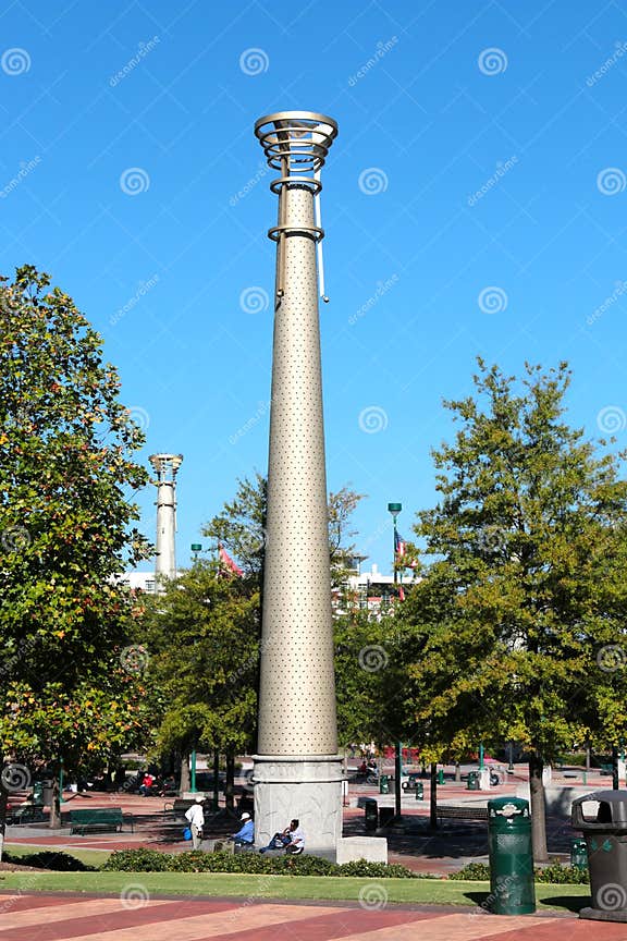 Olympic Torch in Atlanta S Centennial Park Editorial Image - Image of ...