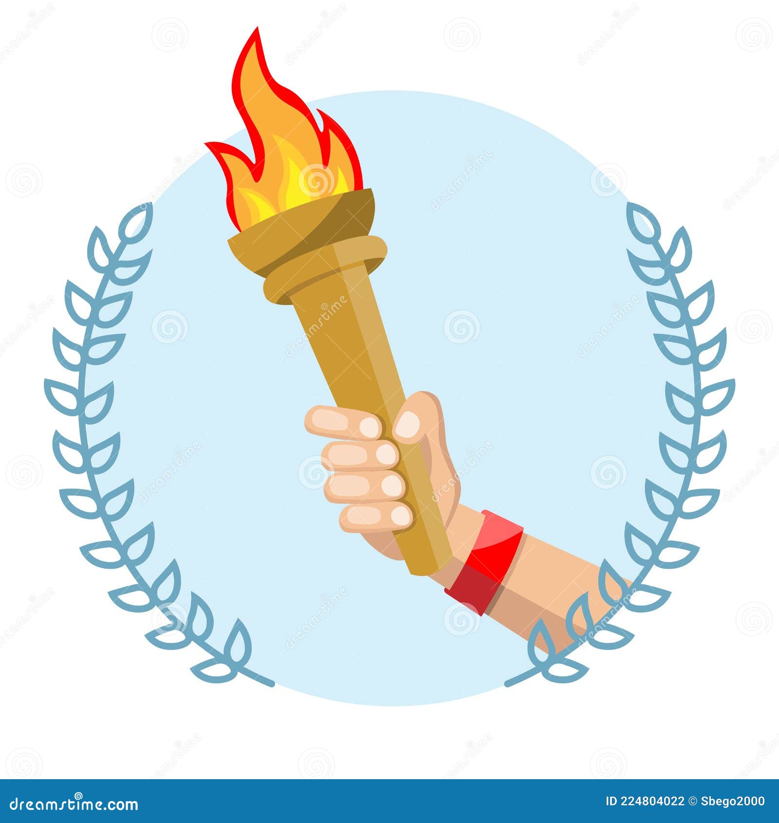 Olympic torch icon. stock vector. Illustration of competition - 224804022