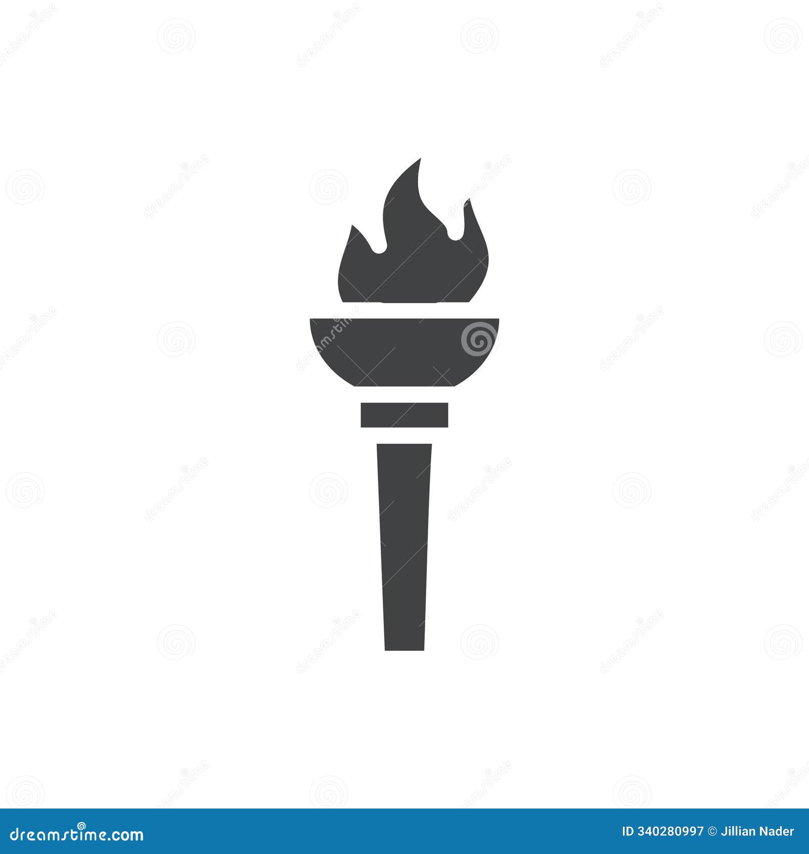 Olympic Torch Icon Simple Vector Symbol Stock Vector - Illustration of ...