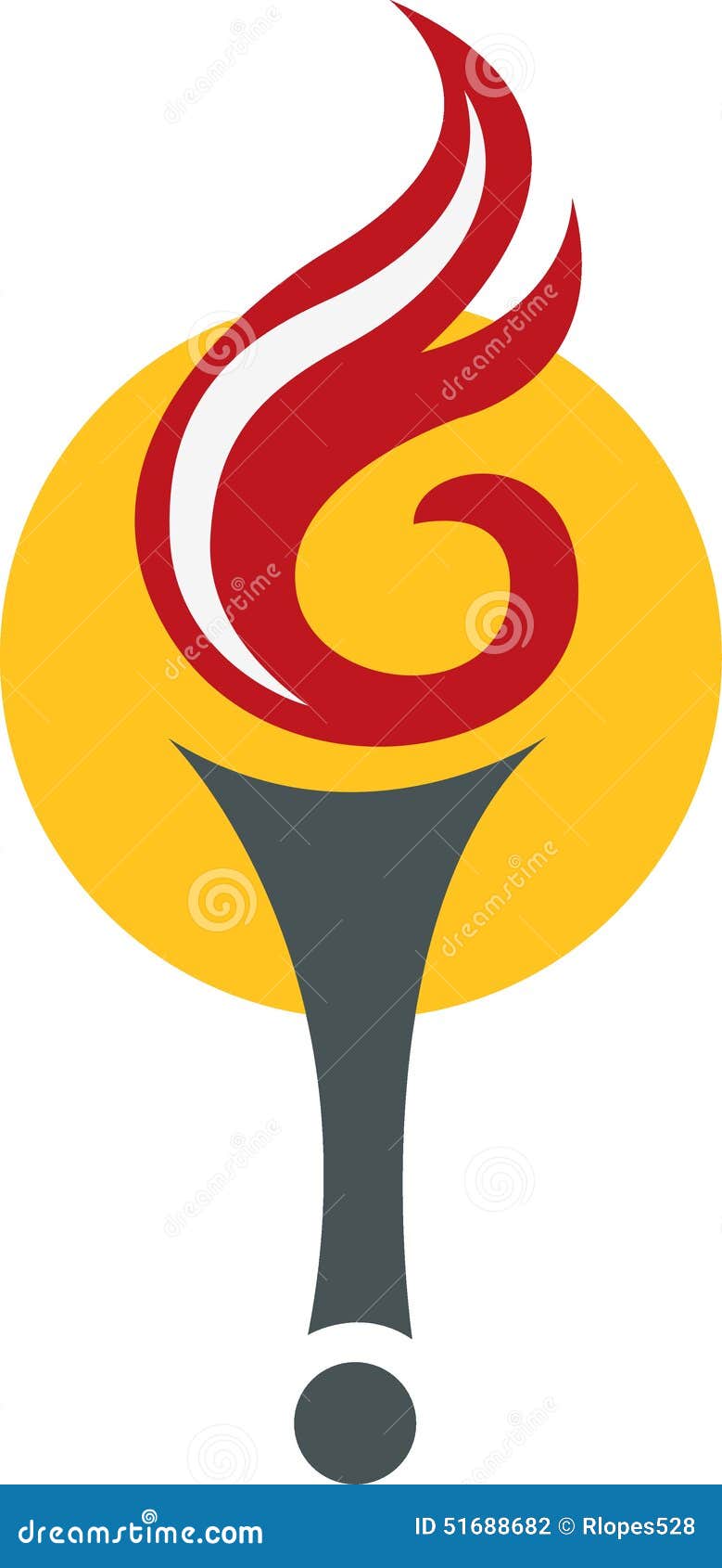 Olympic Torch Logo stock illustration. Illustration of competition ...