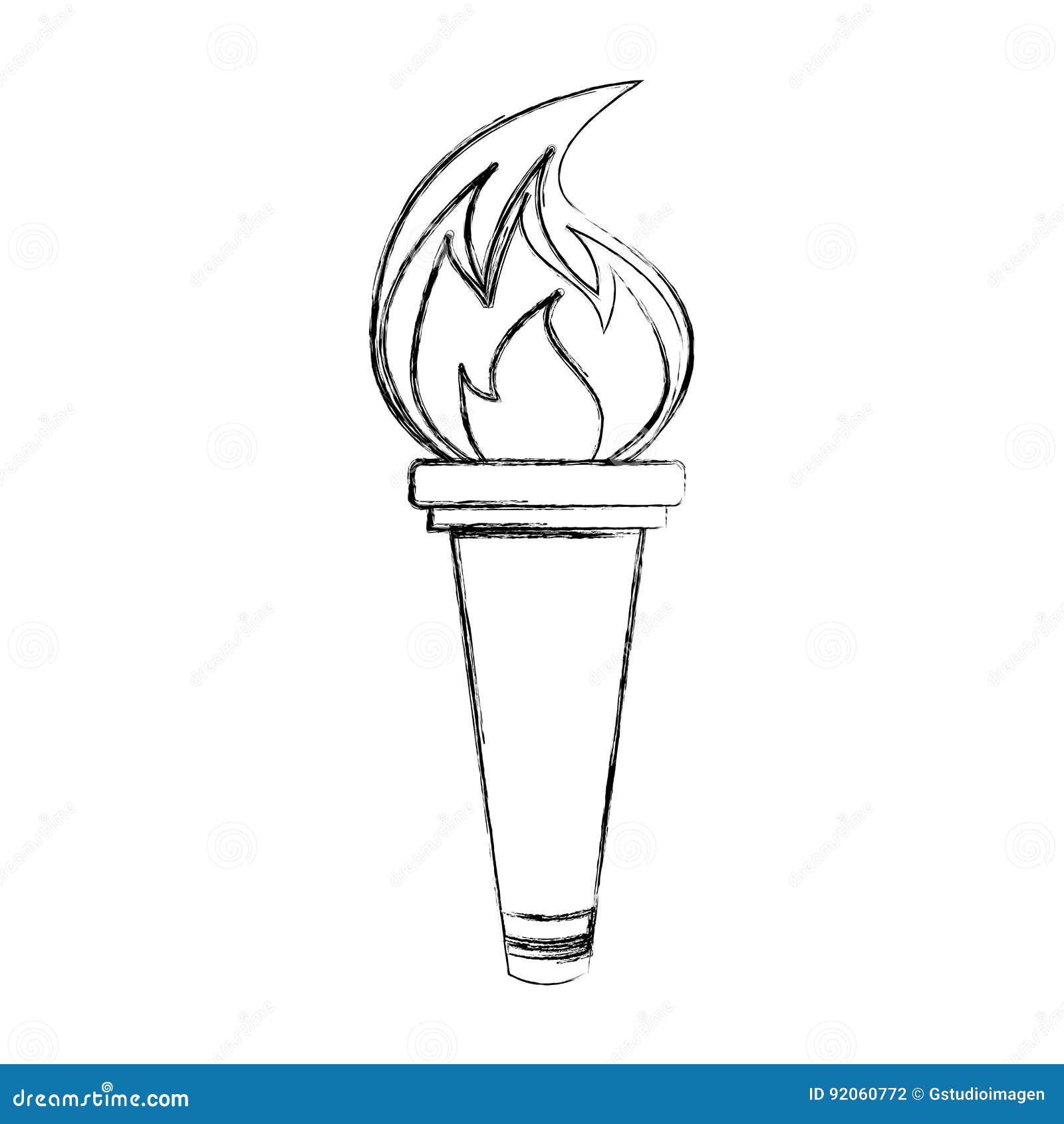 Olympic Torch Isolated Icon Stock Vector - Illustration of game ...