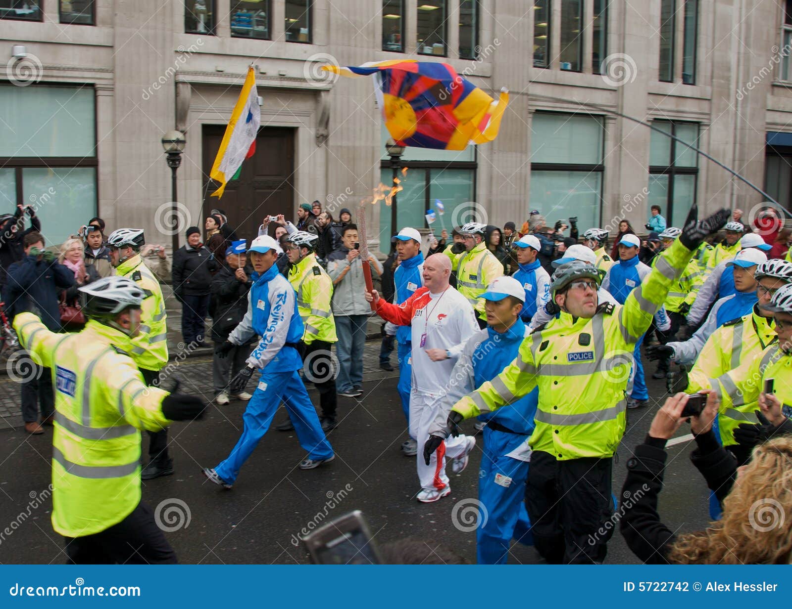 Olympic Torch in London editorial photography. Image of protest - 5722742