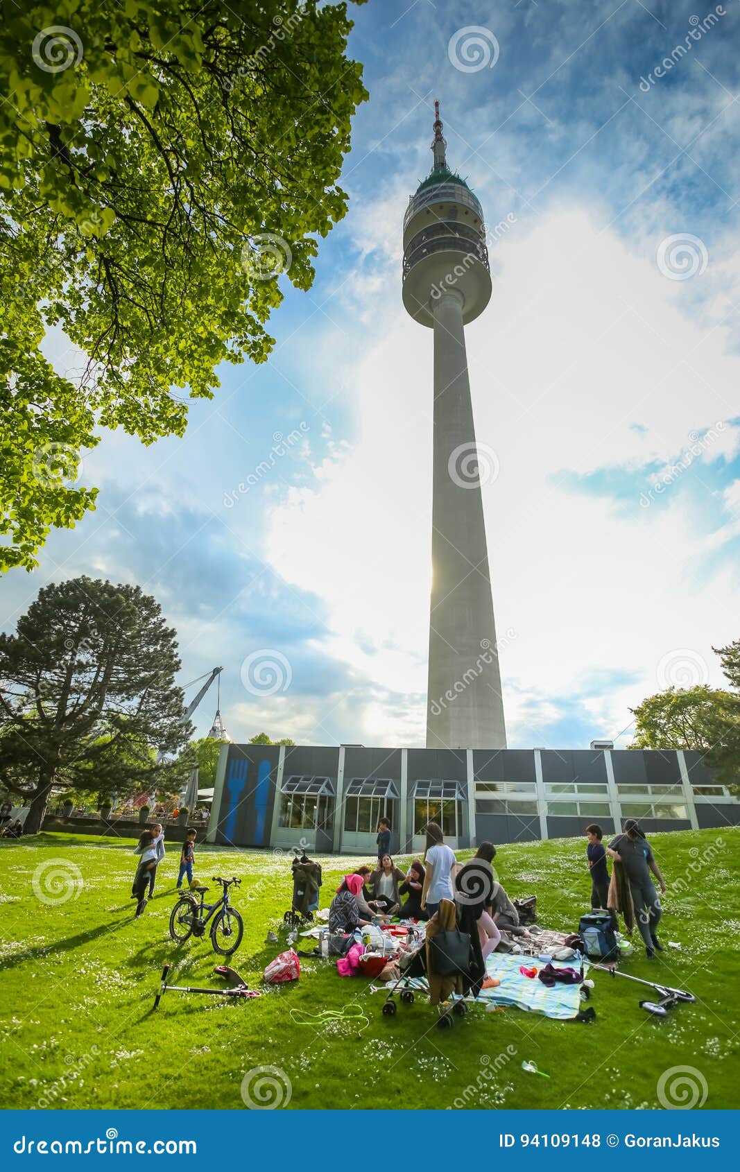 Olympic Tower in Munich editorial stock photo. Image of grass - 94109148