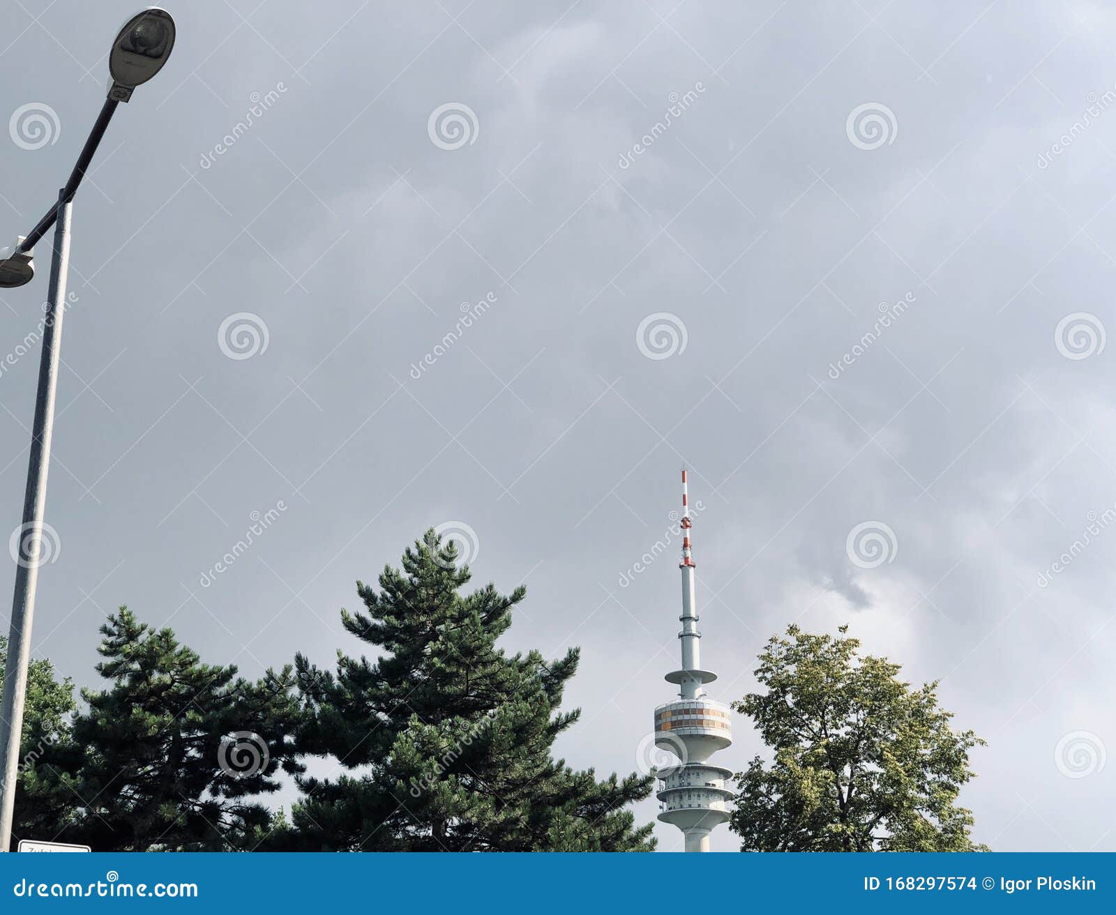 Olympic tower in munich stock photo. Image of landmarks - 168297574