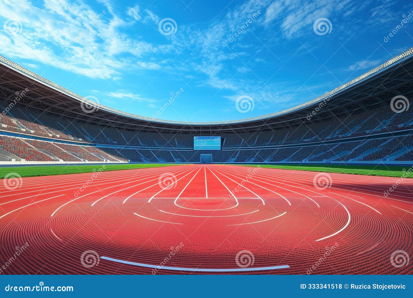 Olympic Track Stadium Ai Photo Stock Illustration - Illustration of ...