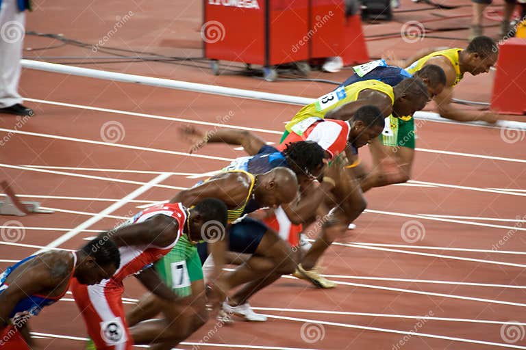 Olympics Mens 100-meter Sprint Editorial Stock Photo - Image of jamaica ...
