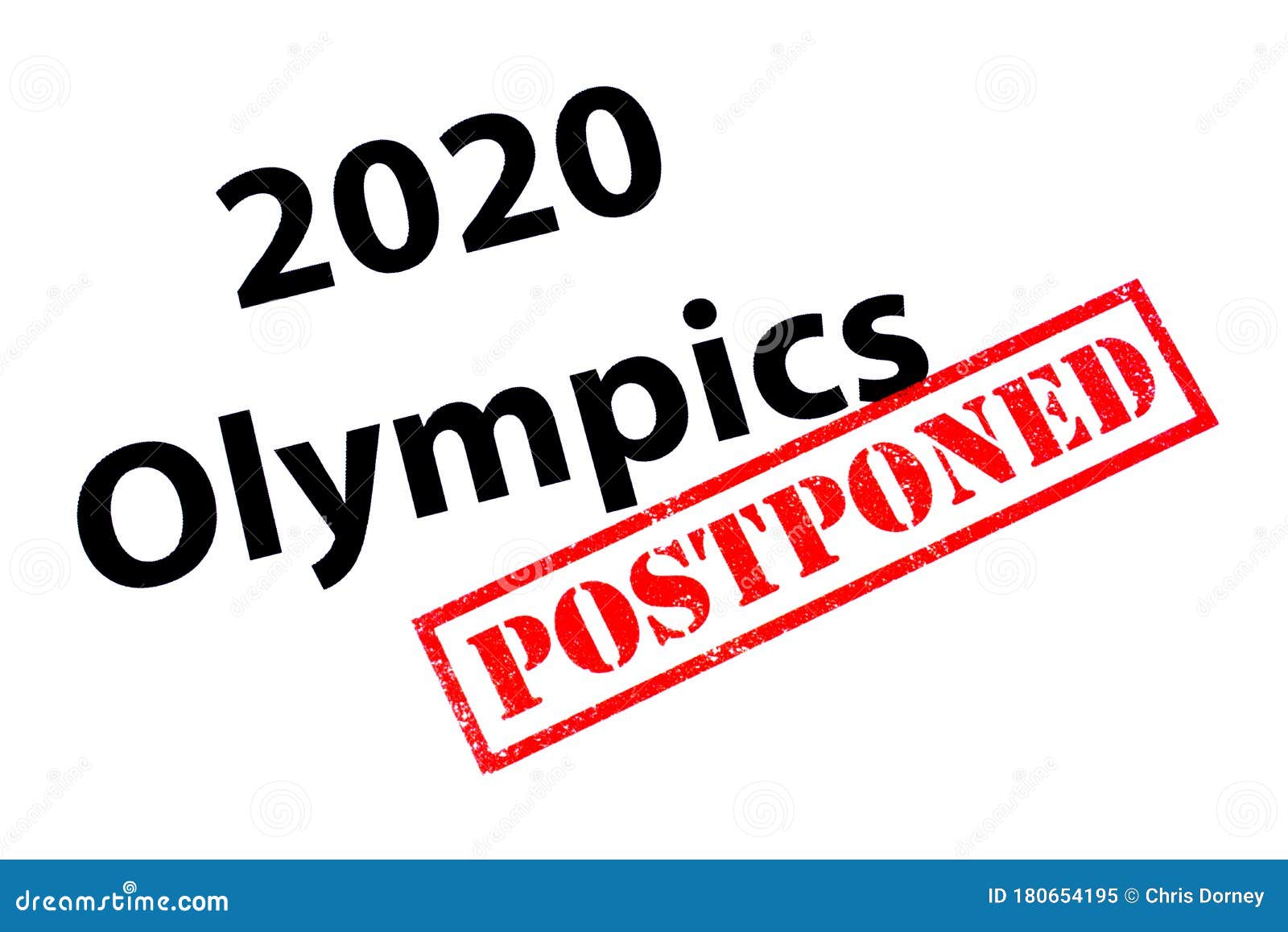 2020 Olympics POSTPONED stock illustration. Illustration of covid19 ...