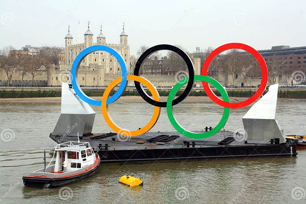 Olympische ringen redactionele stock foto. Image of sporten - 23658373