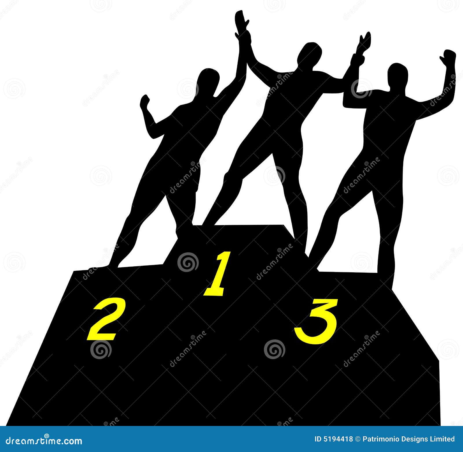 Olympische Winnaars Op Podium Vector Illustratie - Illustration of ...