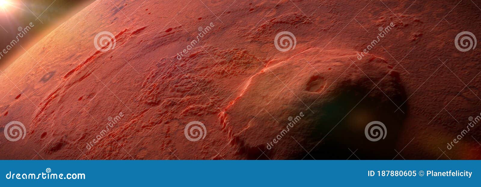 Olympus Mons, Volcano On Planet Mars, Largest Volcano In The Solar ...