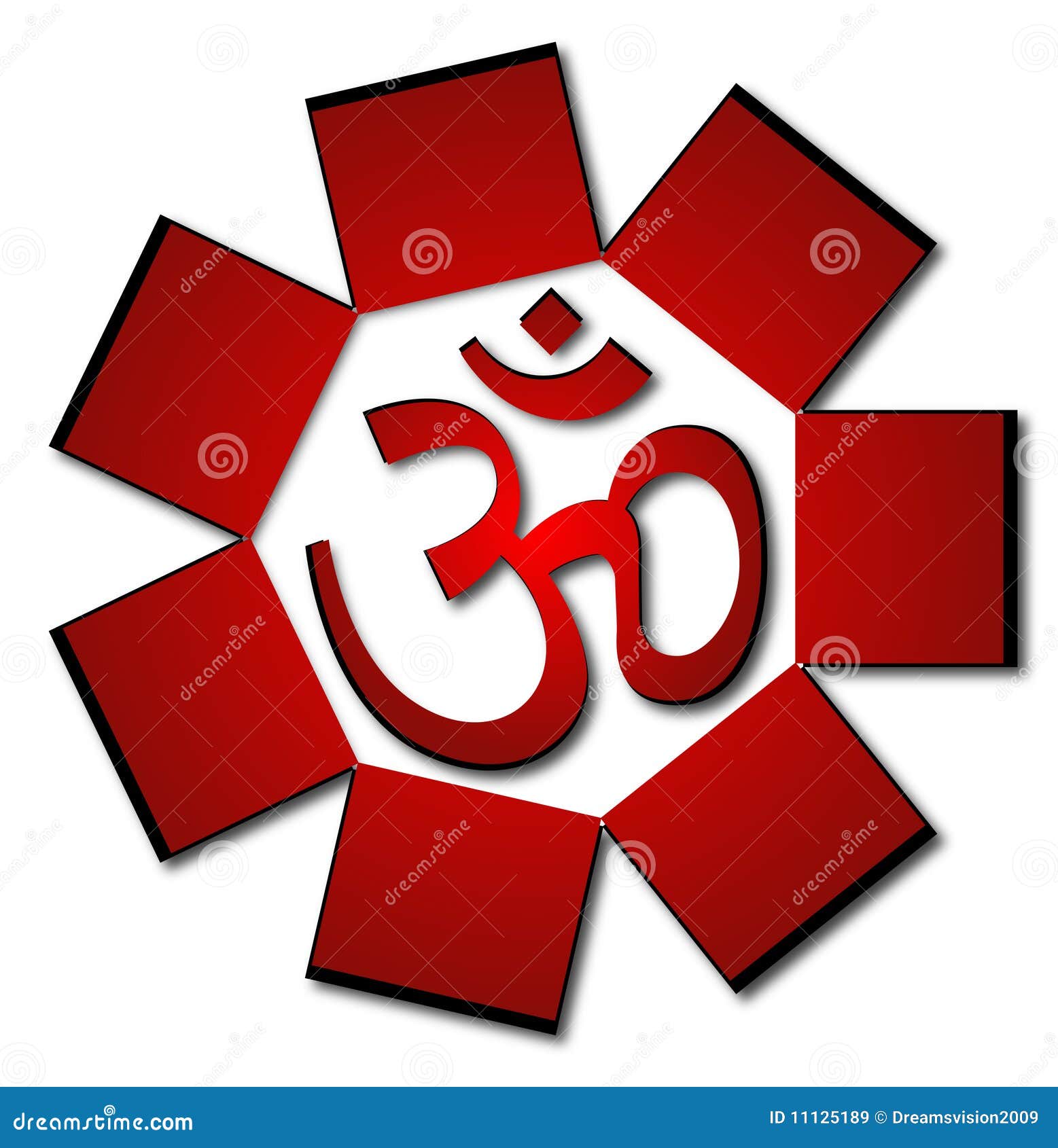 Om aum symbol stock vector. Illustration of health, buddhist - 11125189