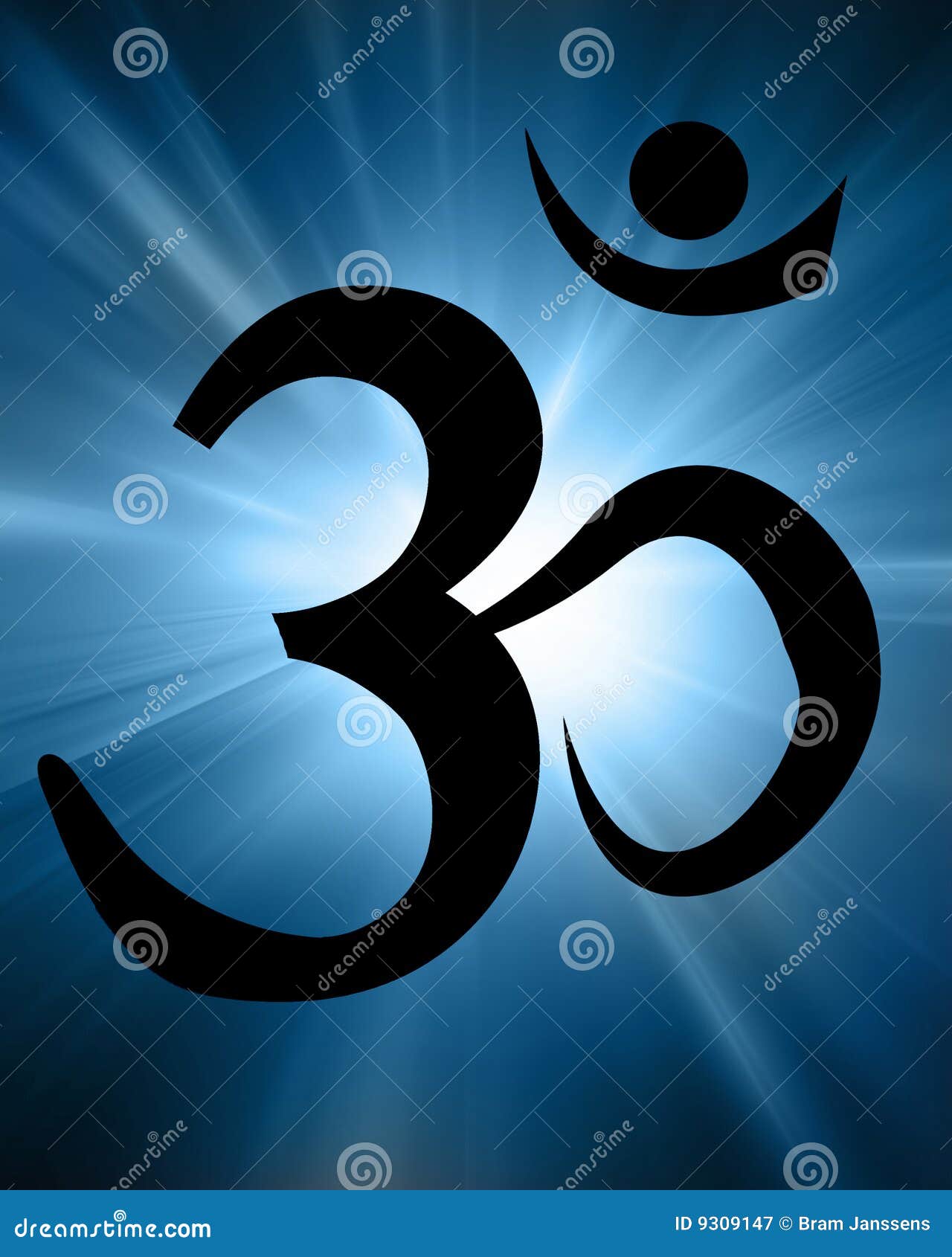 Om aum symbol stock illustration. Illustration of background - 9309147