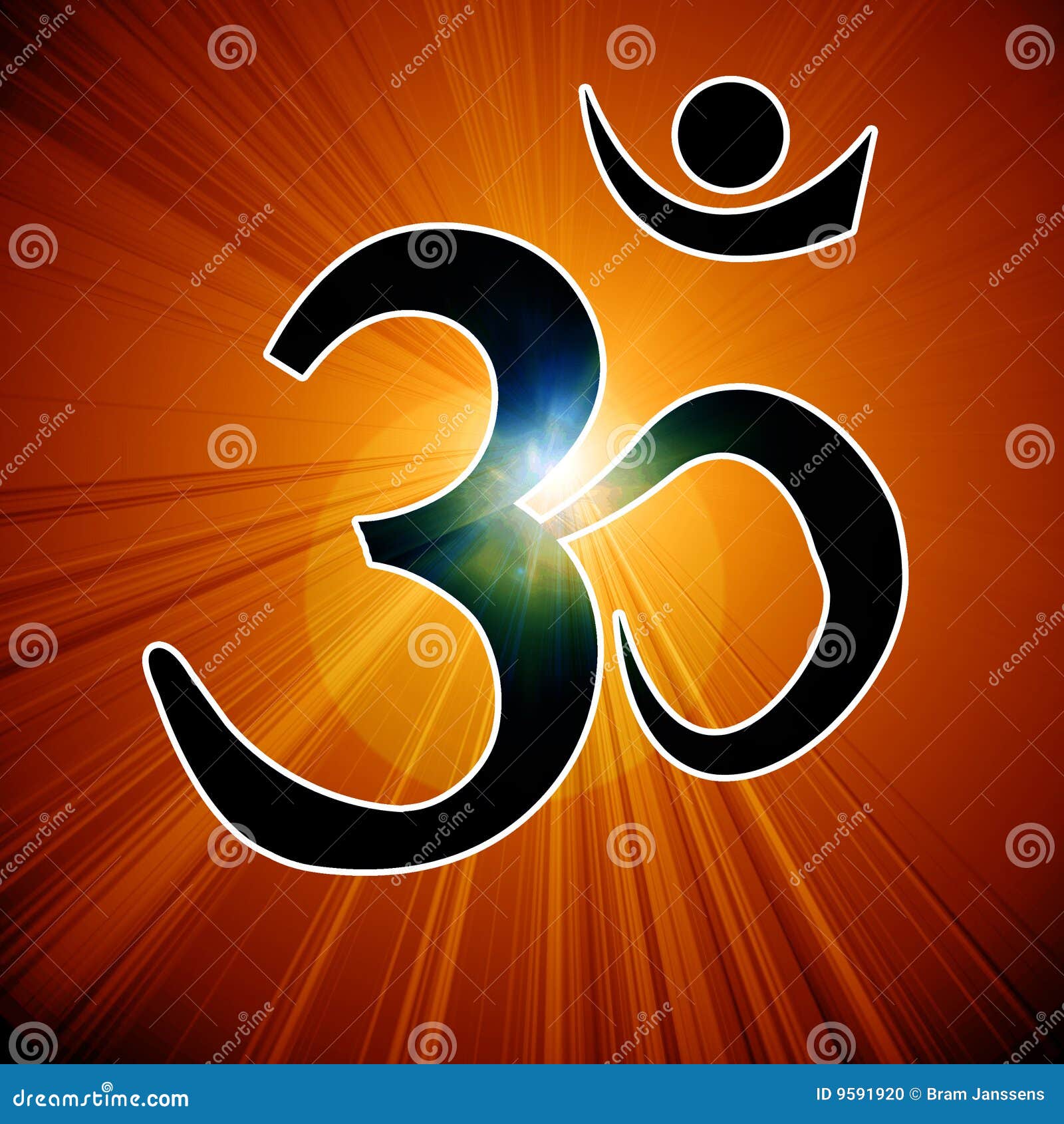 Om aum symbol stock illustration. Illustration of sacred - 9591920