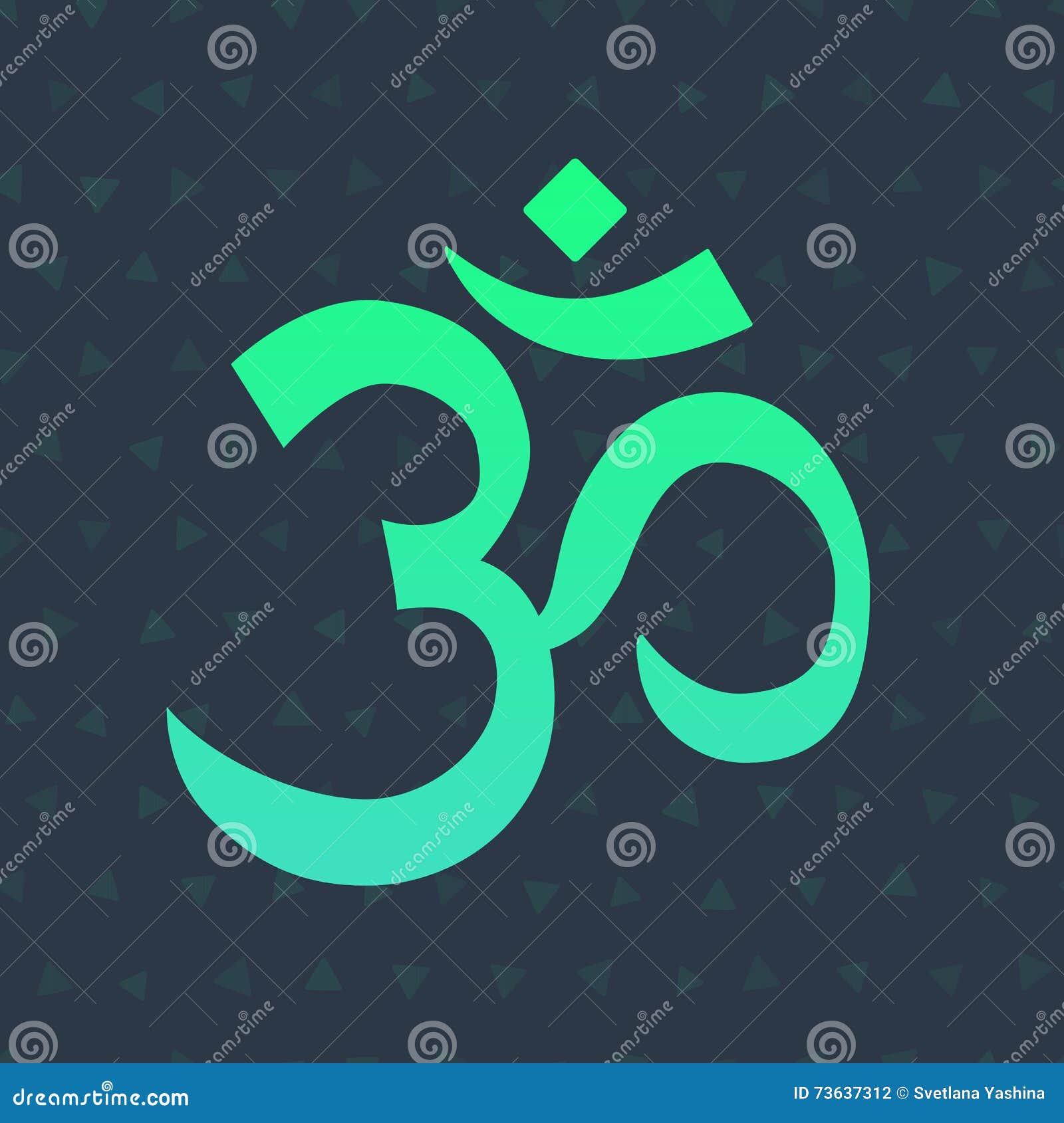 Om Aum Symbool vector illustratie. Illustration of indië - 73637312