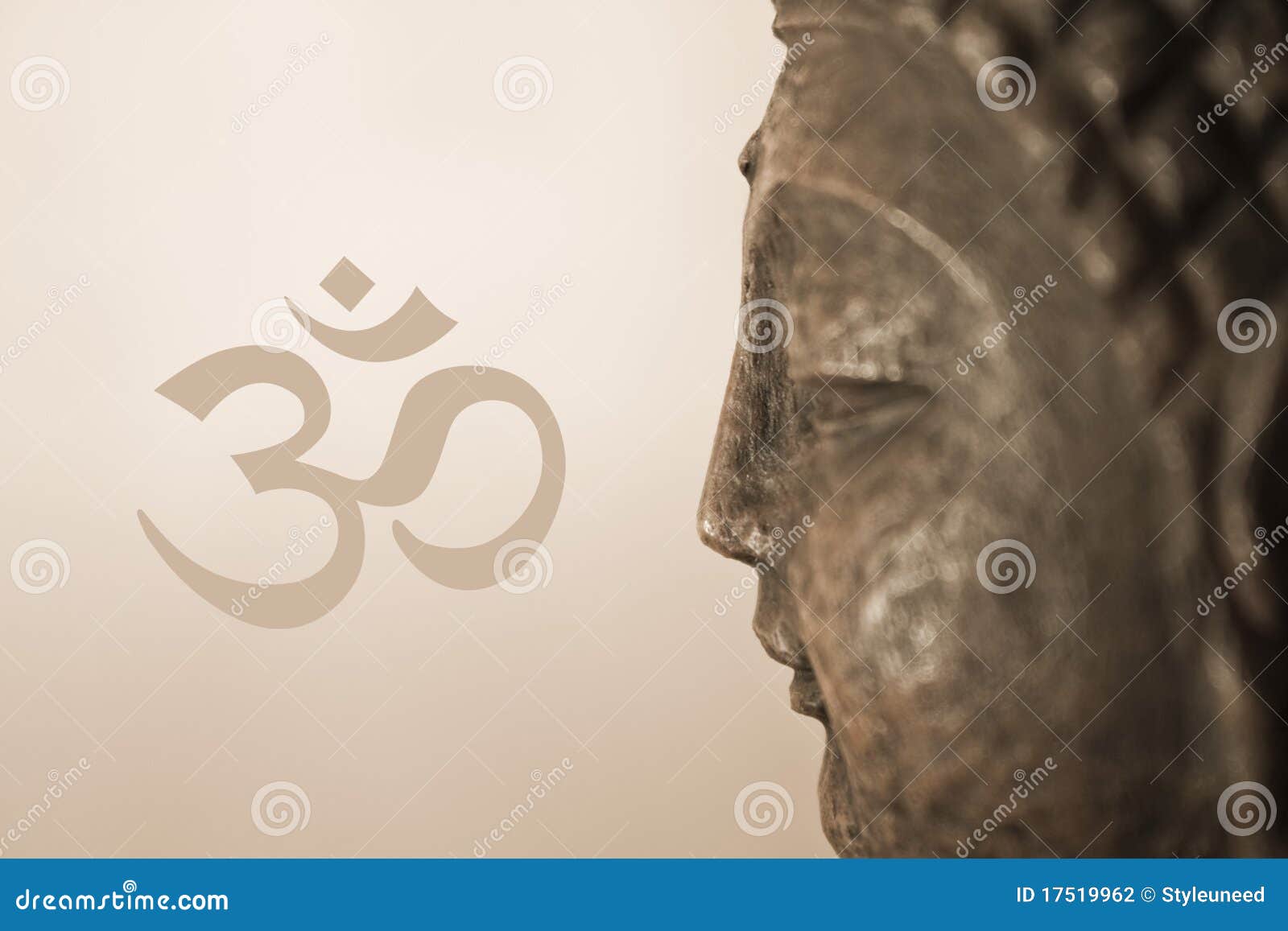OM Buddha stock illustration. Illustration of macro, brown - 17519962