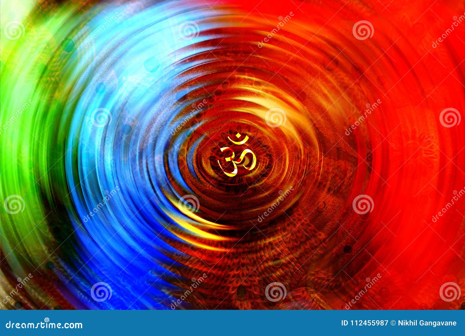 The Om Chakra stock image. Image of colorful, spiral - 112455987