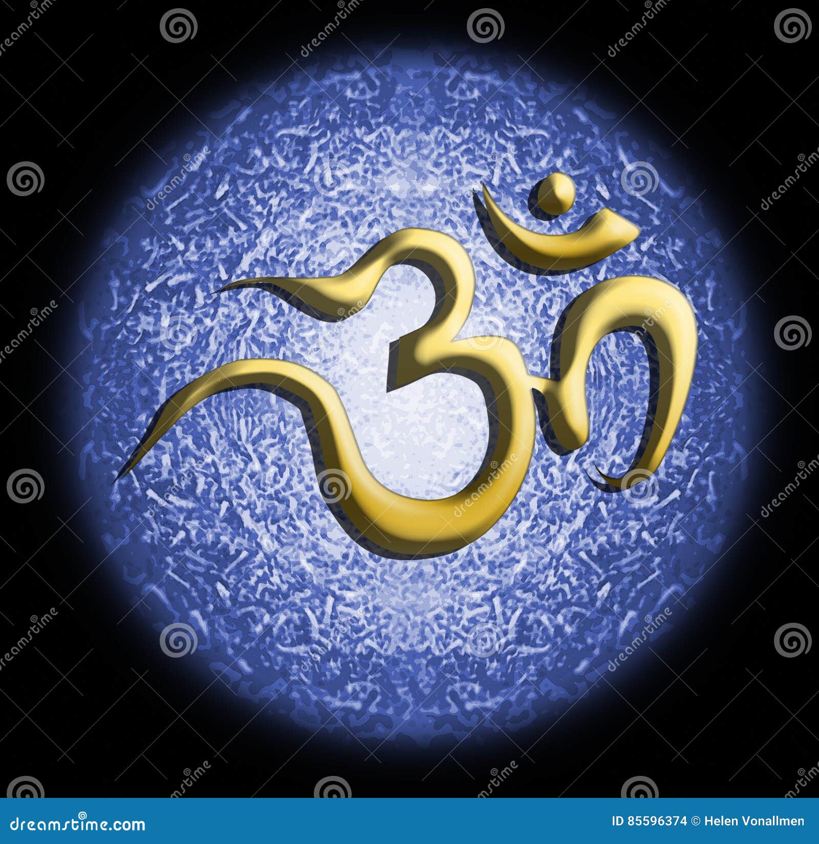 Om Circle Mandala, Cosmic Background Stock Illustration - Illustration ...